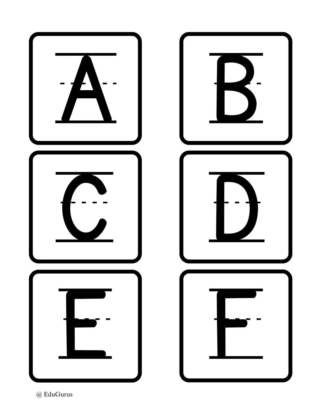 Montessori-inspired Uppercase Letter Cards | Printable Alphabet ...