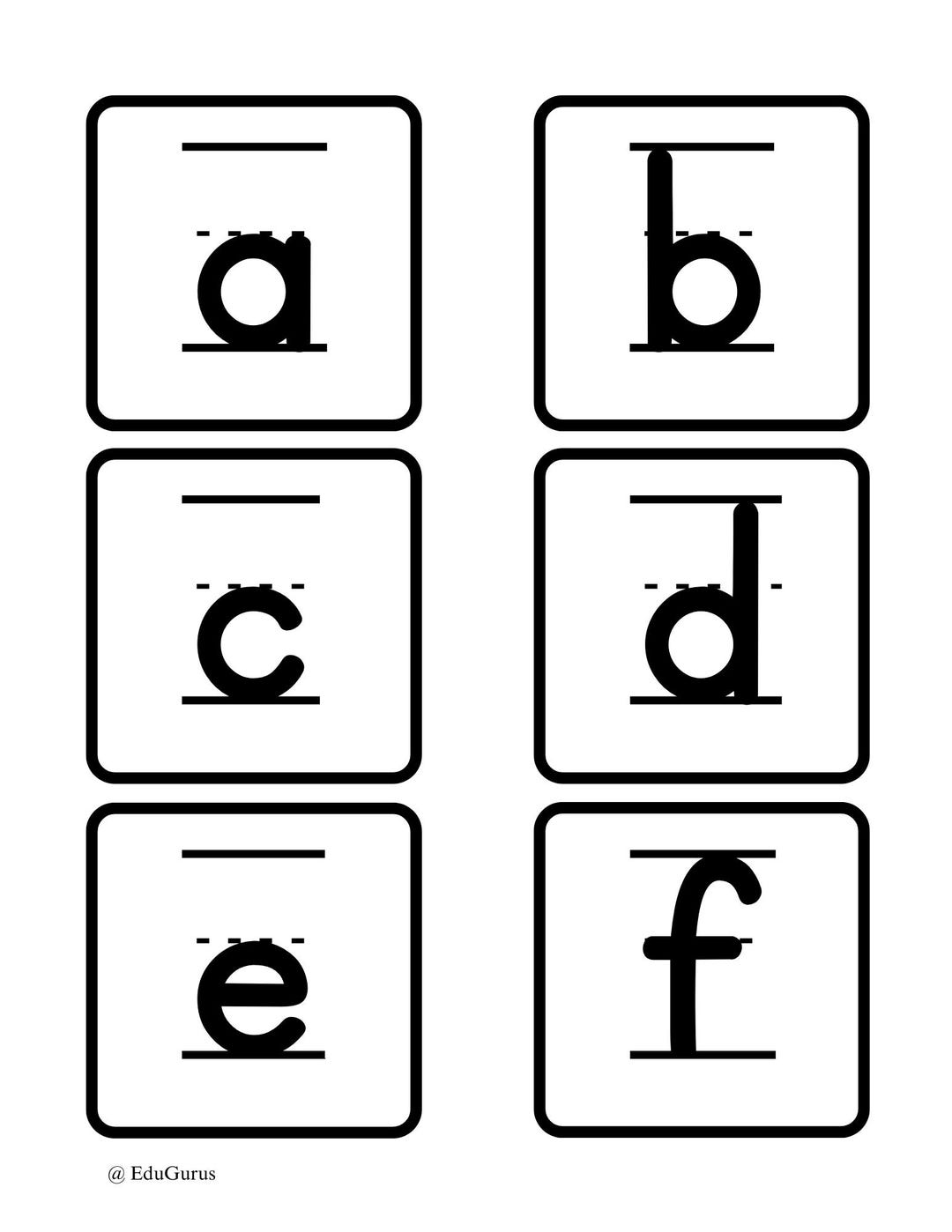 Montessori-inspired Lowercase Letter Cards | Printable Alphabet ...