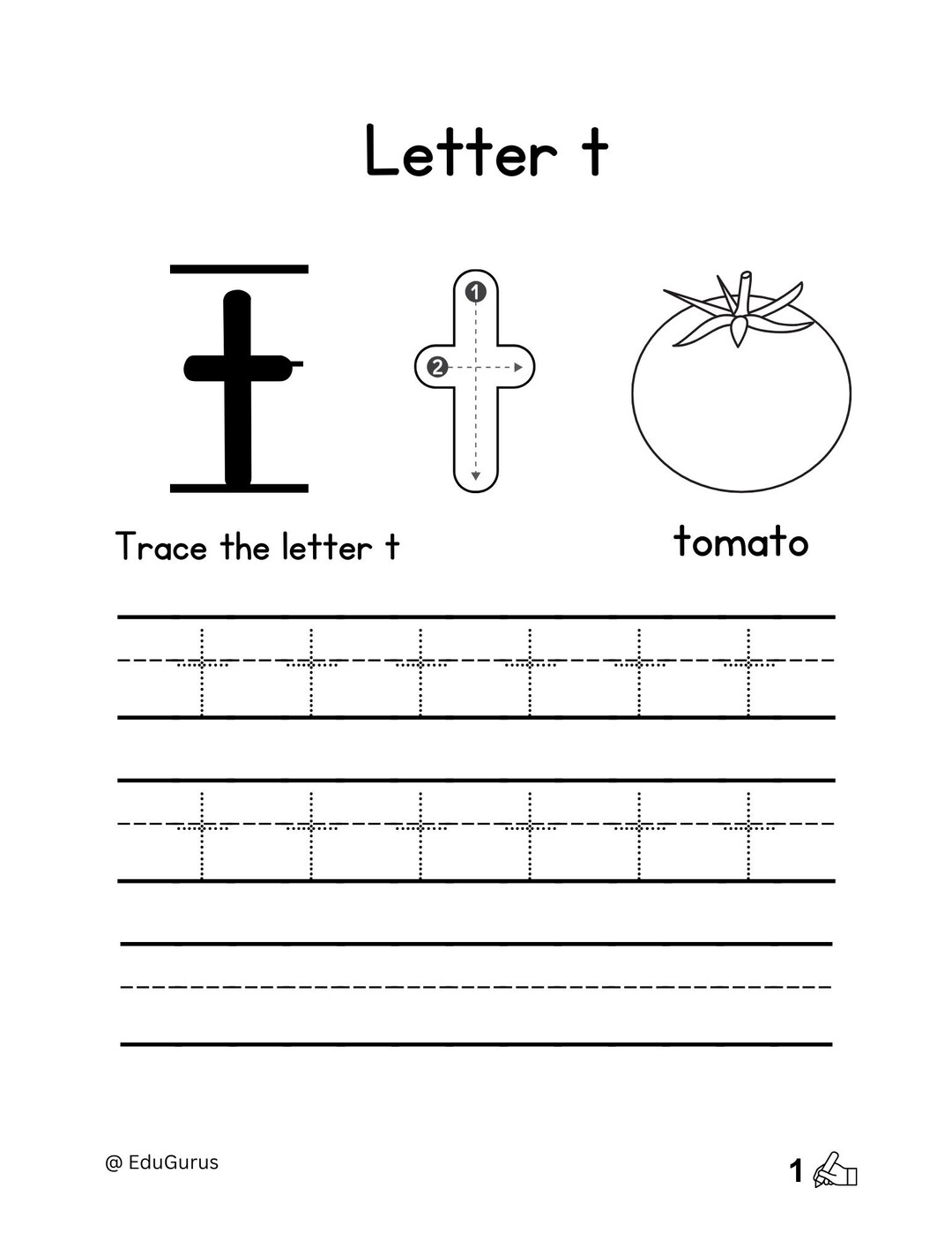 Lowercase Letter Tracing Worksheet: Preschool Handwriting Practice (PDF ...