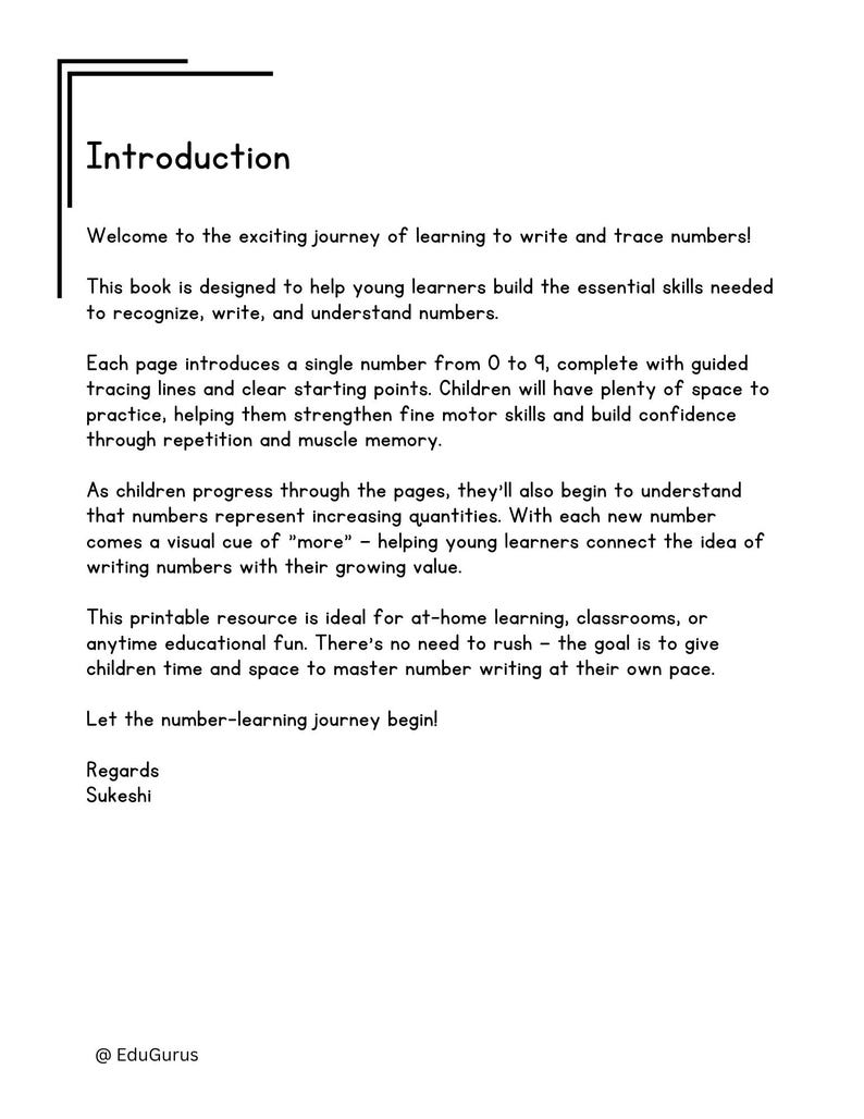 Numbers 0-9 Tracing Practice: Preschool Handwriting Worksheet (PDF) - Etsy