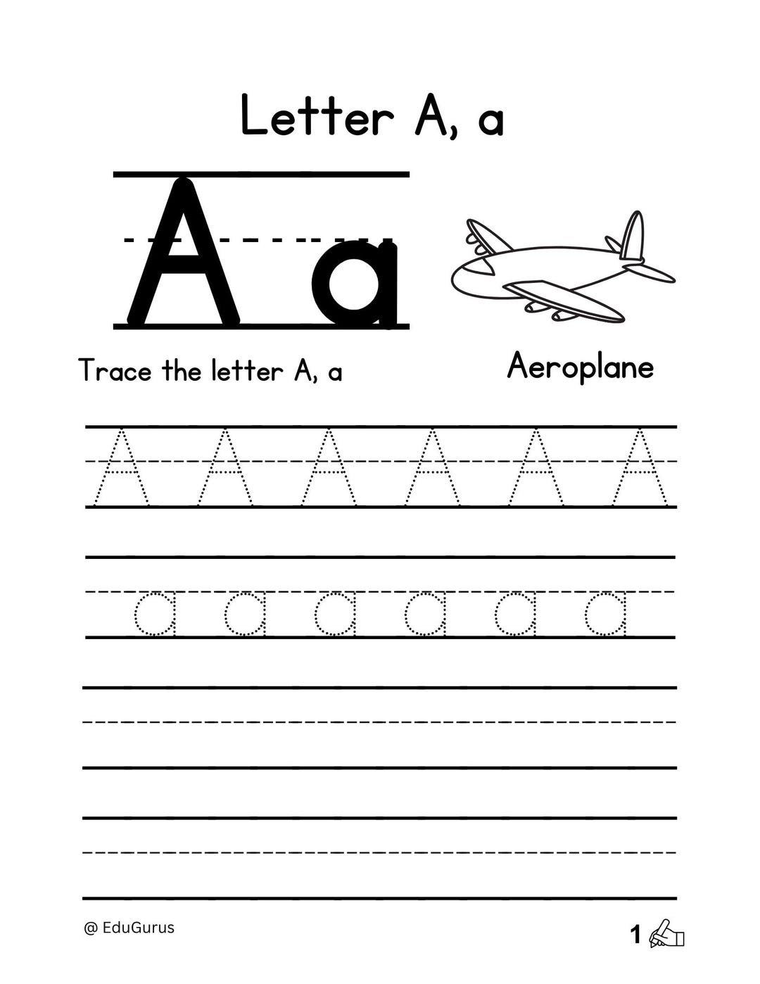 Letters Tracing Practice: Uppercase and Lowercase Handwriting (PDF) - Etsy