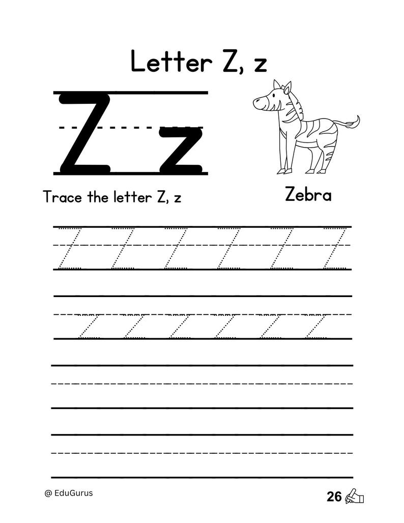Letters Tracing Practice: Uppercase and Lowercase Handwriting (PDF) - Etsy