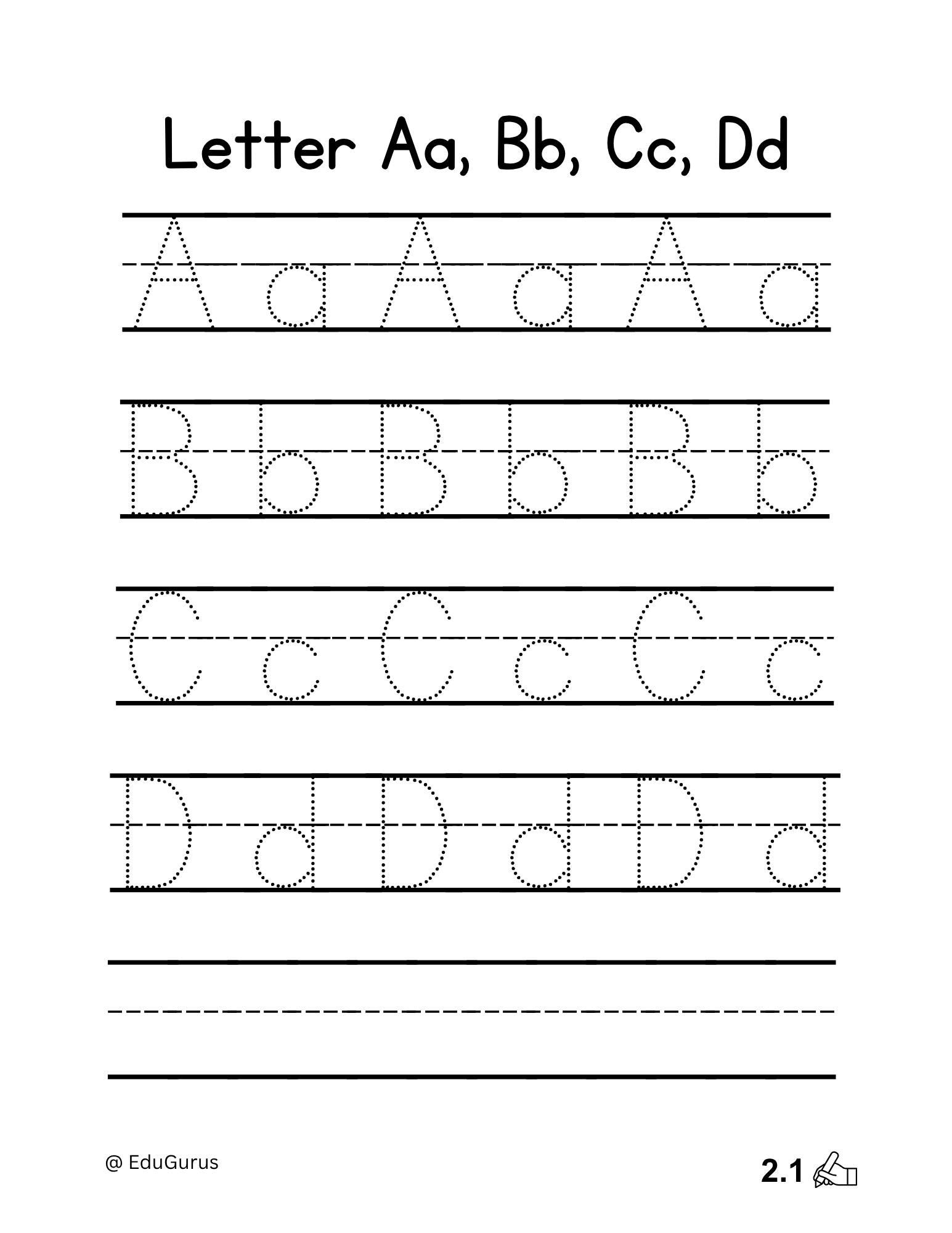 Uppercase and Lowercase Letter Tracing Practice: Preschool Handwriting ...