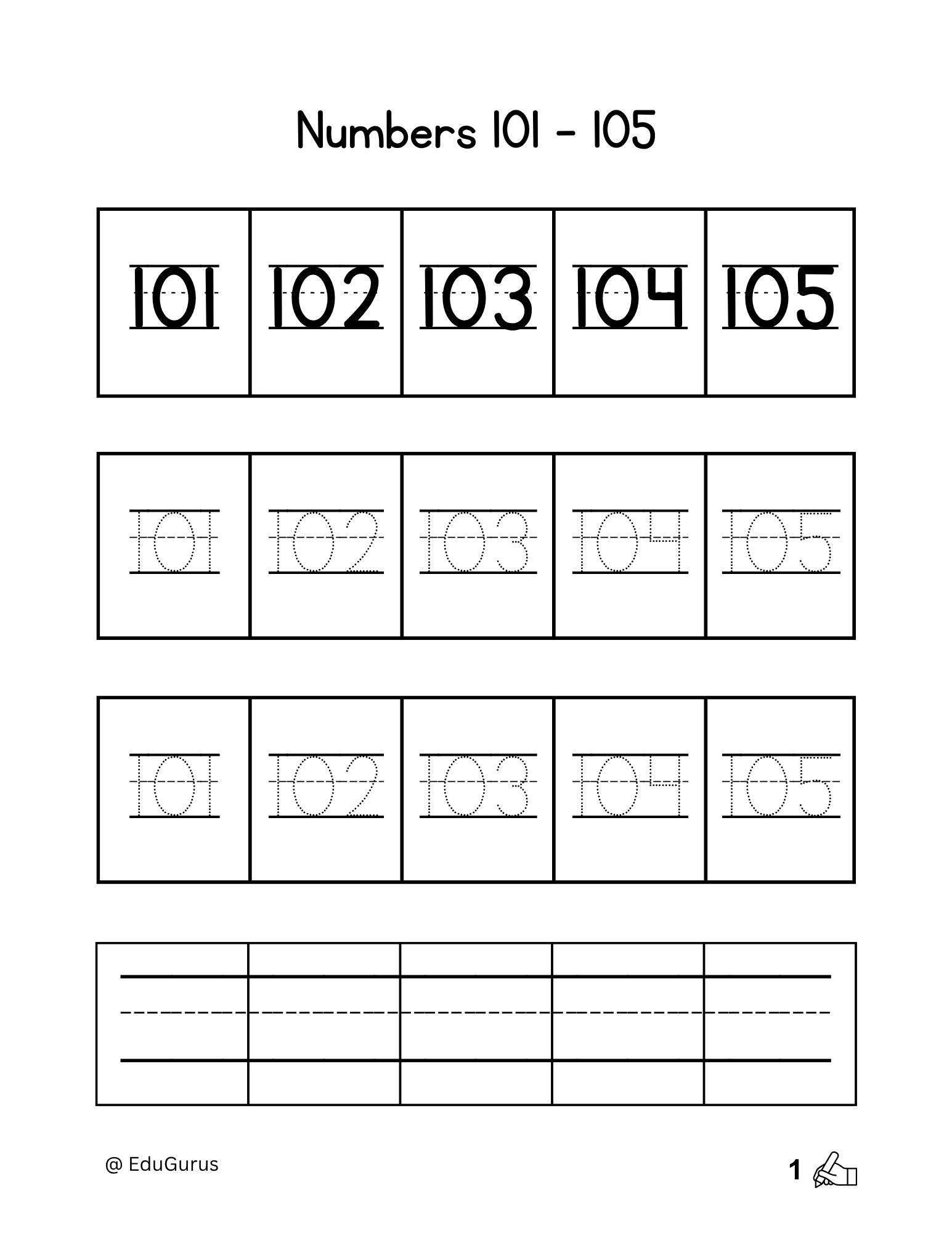 Number Tracing Workbook 1-200: Preschool Handwriting Practice (PDF ...