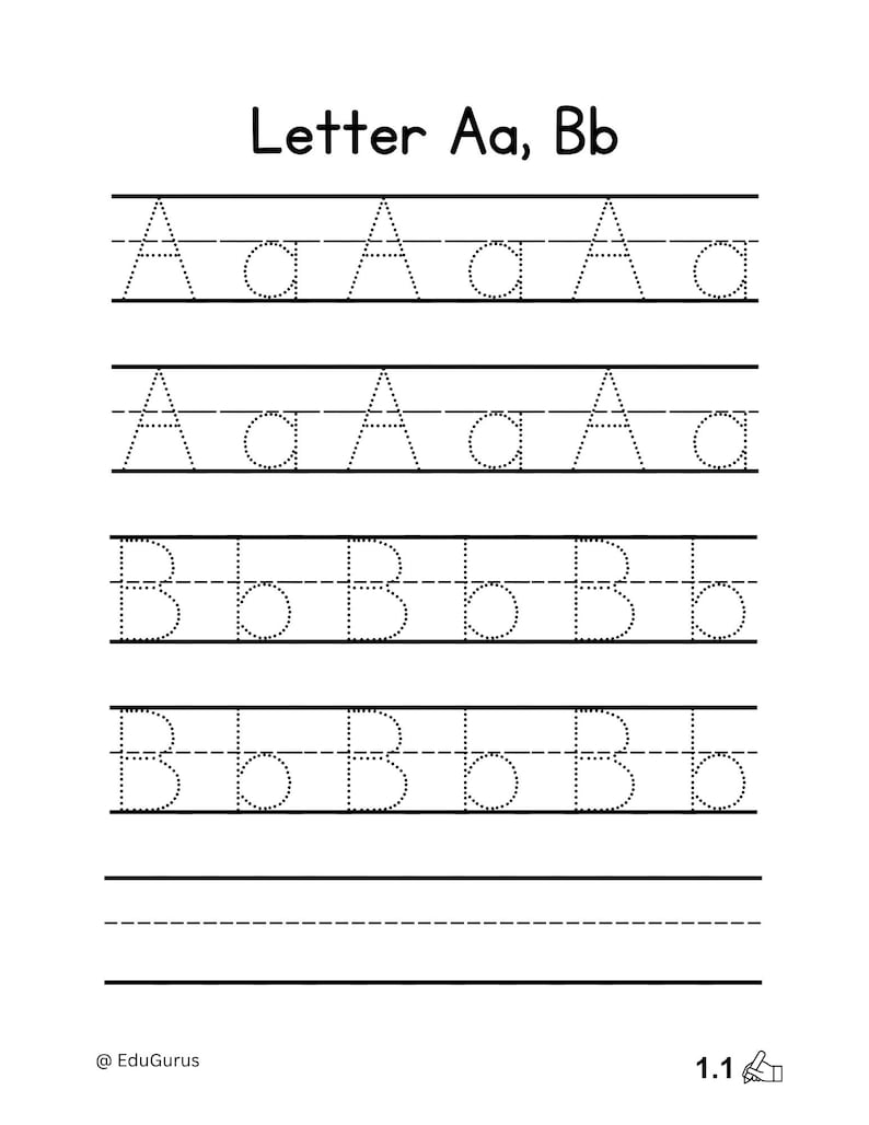 T13_uppercase and Lowercase Letters Tracing Practice/printable Capital ...