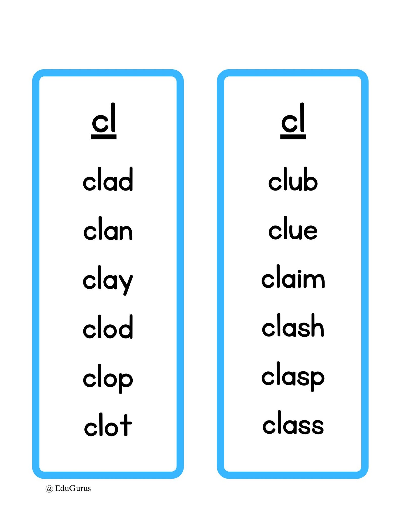 Montessori Beginning Blends Word Lists: Early Literacy, Phonetic ...