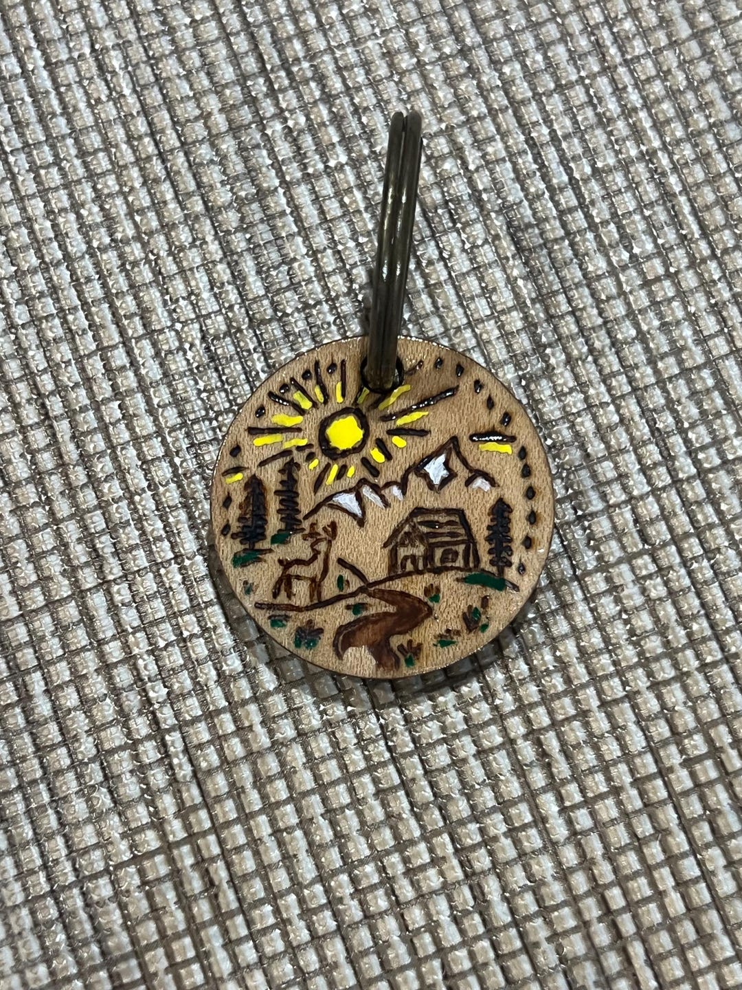 Cute Wood-burned Keychain - Etsy