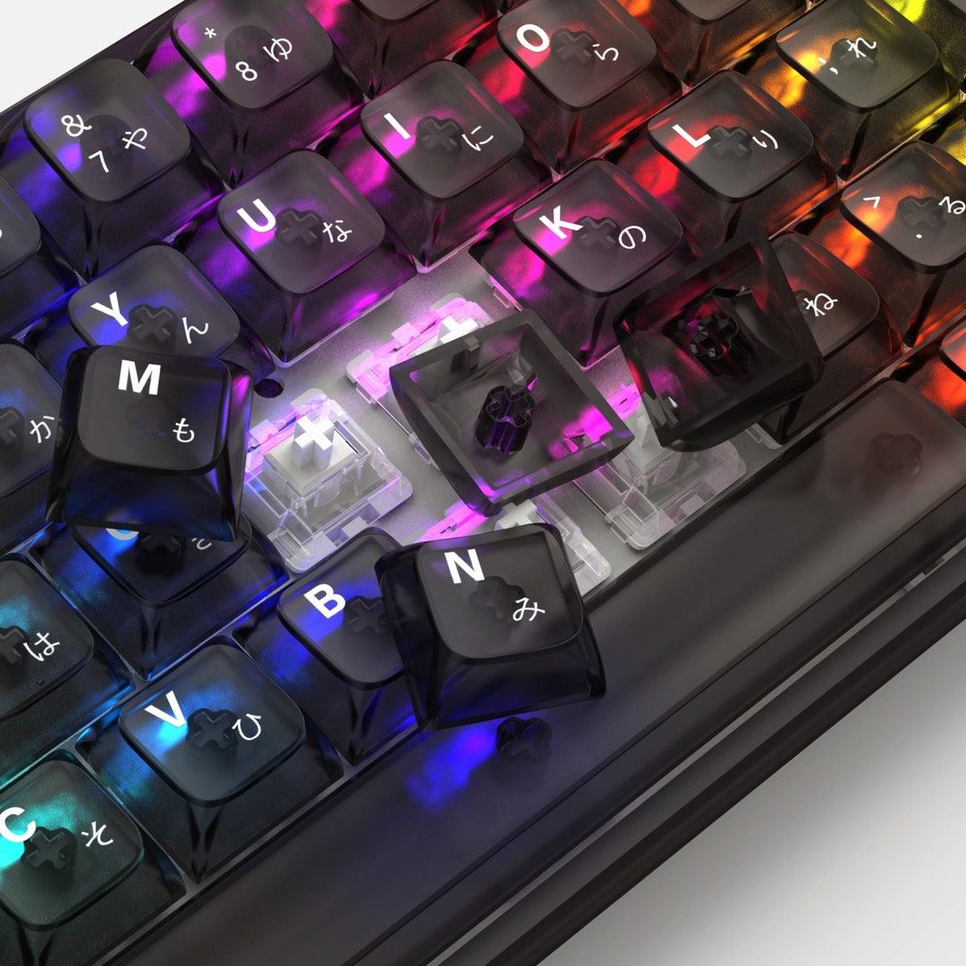 Custom Keycaps Set OSA Profile Transparent Japanese Keycaps 82 Key ...