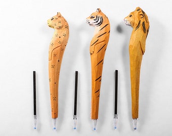 Animal Wooden Ballpoint Pen - Etsy