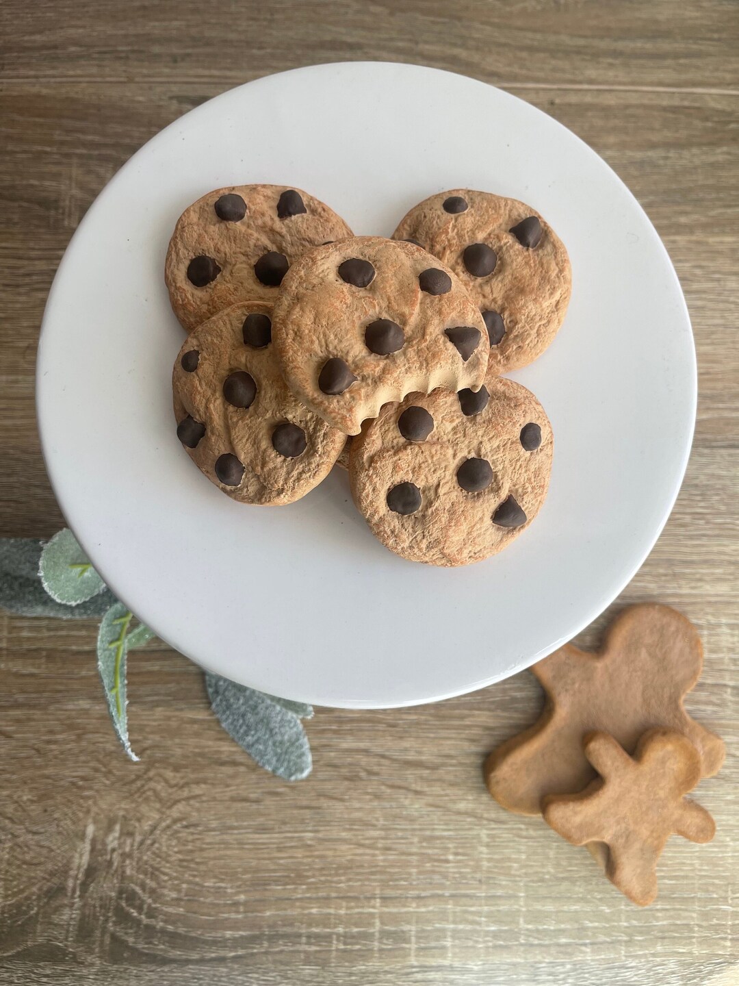 Faux Chocolate Chip Cookies, Set of Cookies, Cookies & Milk, Fake ...