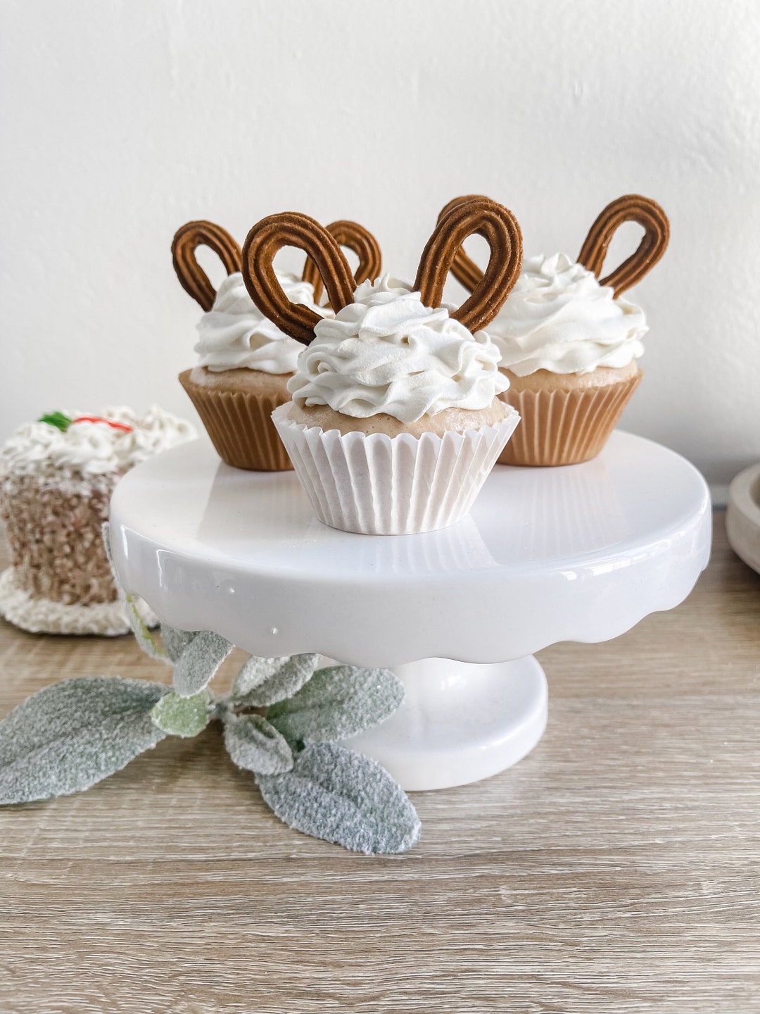Faux Bunny Churro Cupcake, Churro Cupcake for Easter, Easter Decor ...