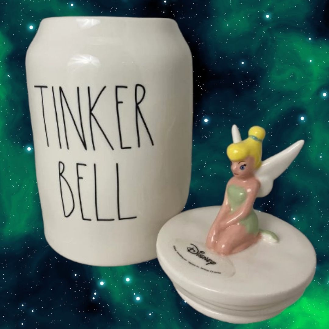 Rae Dunn X Disney TINKER BELL Canister With Tinkerbell Topper Disney's ...