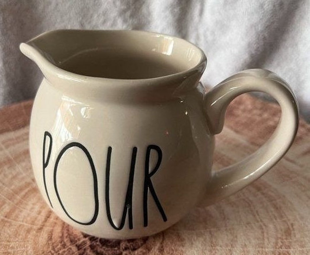 Rae Dunn POUR White Round Ceramic Creamer for Coffee or Tea NEW - Etsy