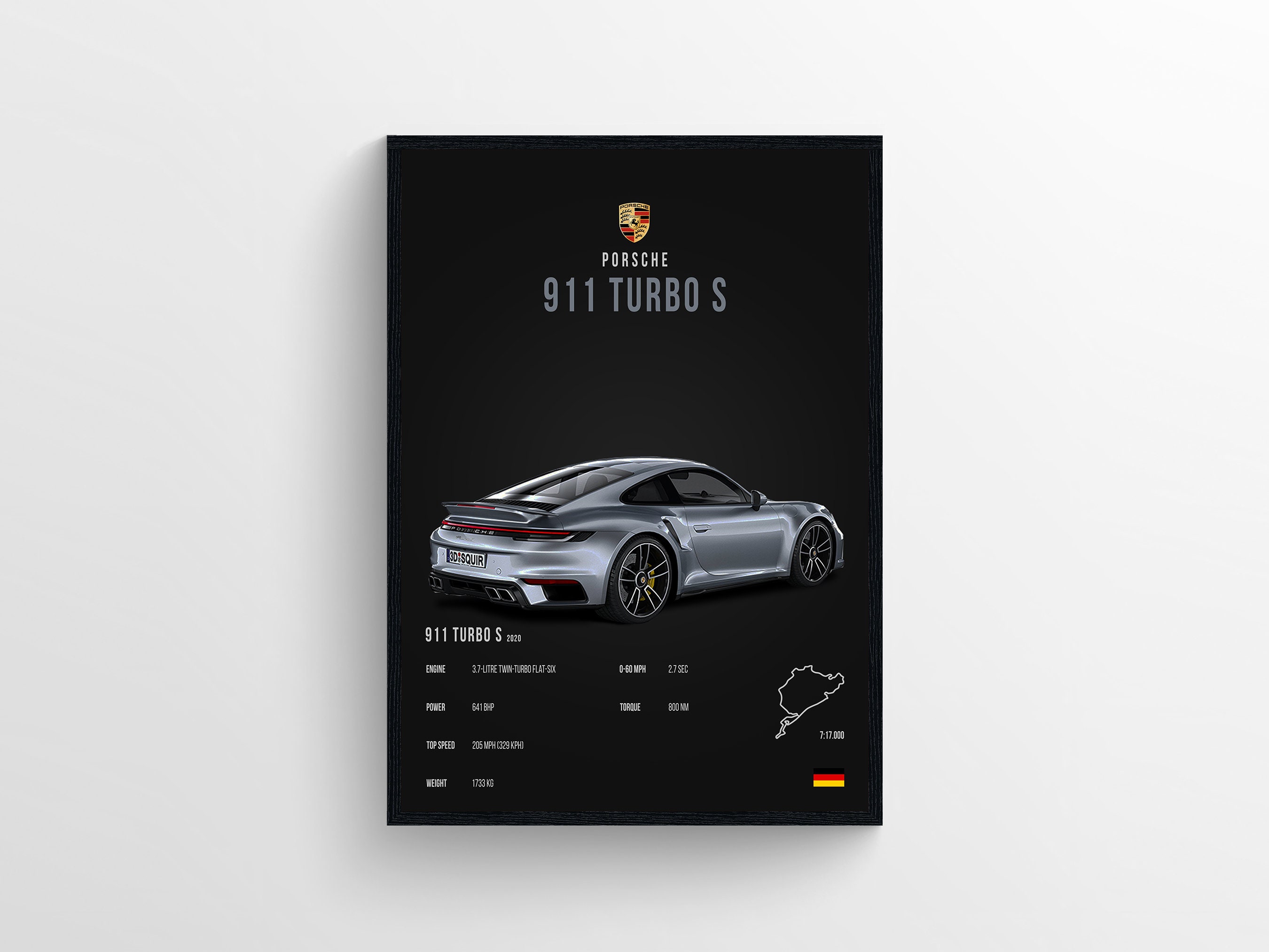 Porsche 911 Turbo S 992 Poster Car Poster Supercar Poster - Etsy
