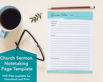 Printable Bible Study Note Template - Etsy