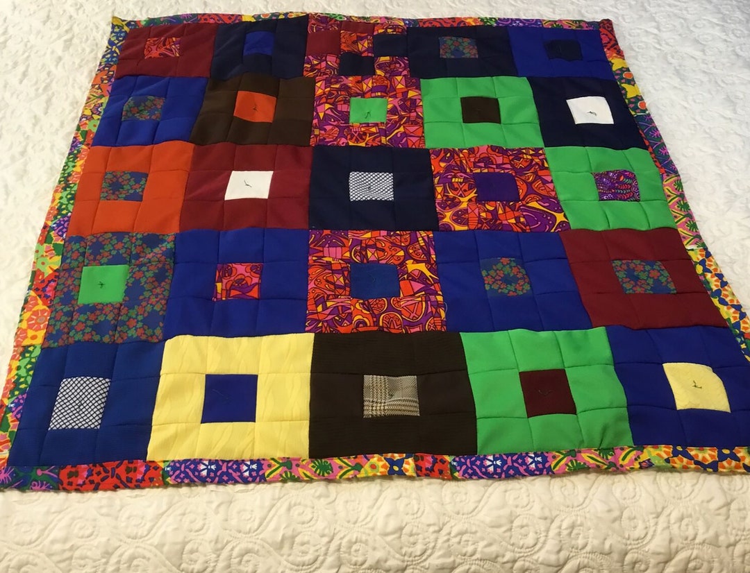 Handmade Baby Quilt Patchwork Block Pattern Crib Quilt Multi Colors - Etsy