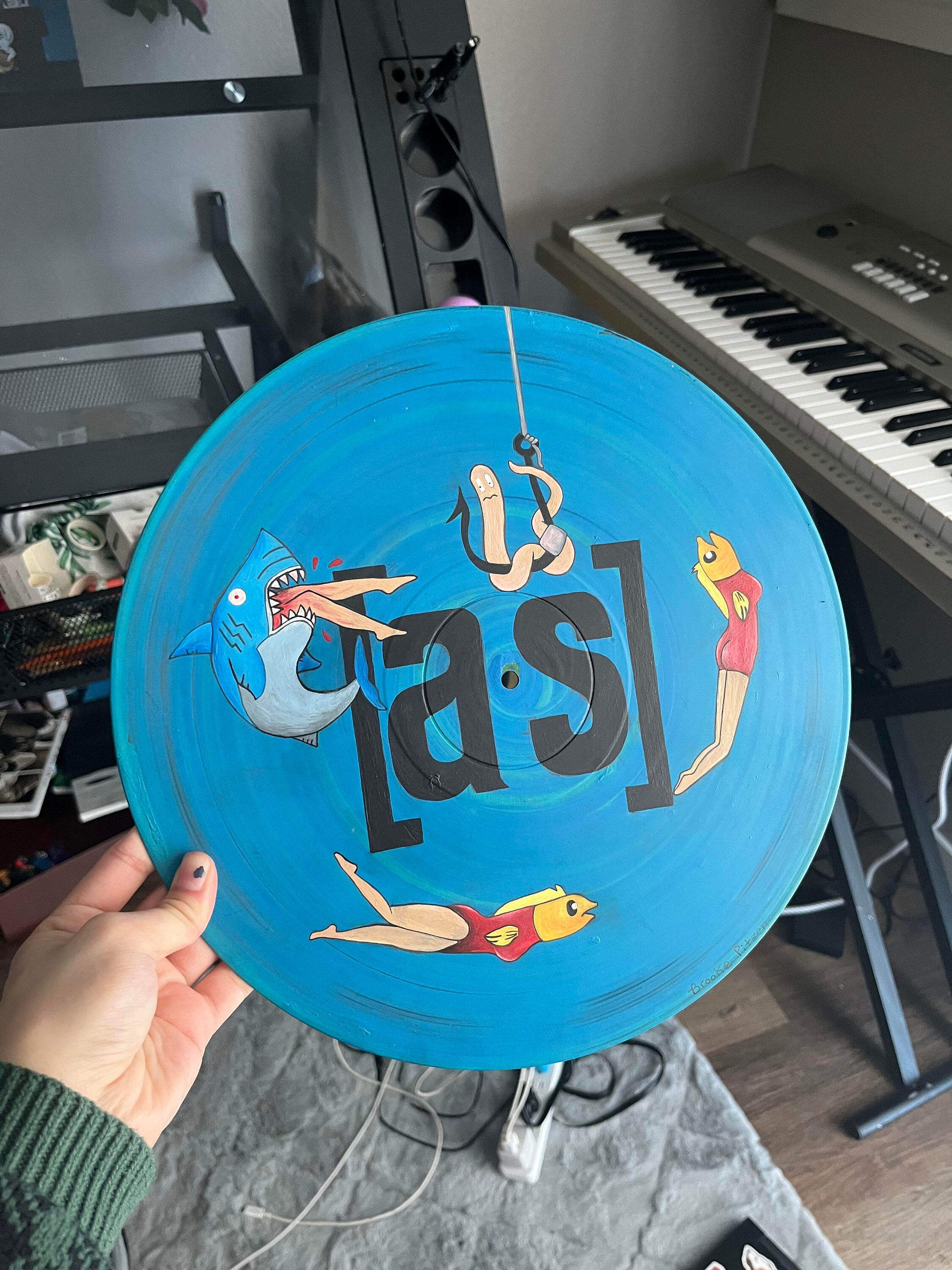 Adult Swim Surreal Underwater Theme - Hand-made Vinyl Record Painting ...
