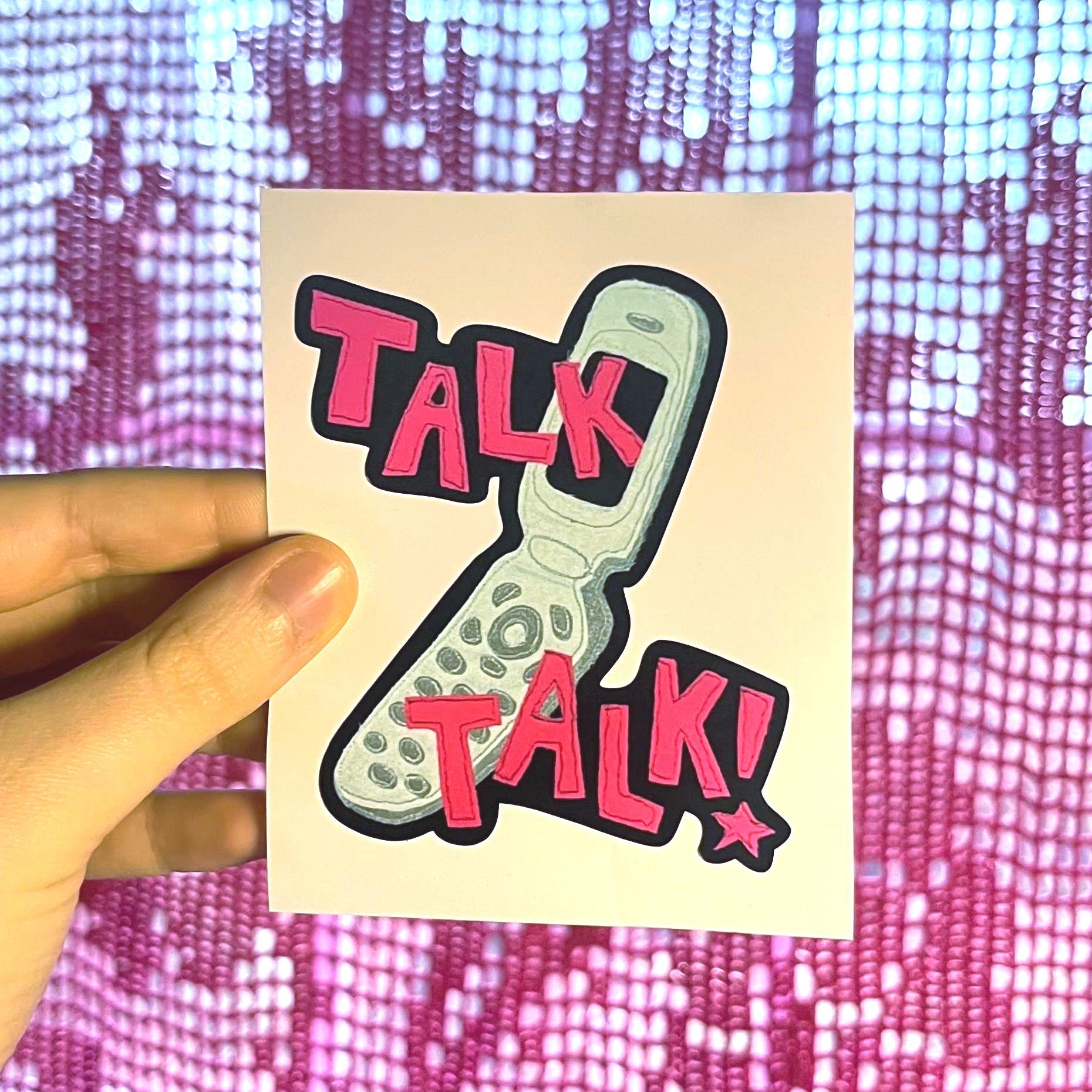 Talk Talk Flip Phone Waterproof Sticker - Etsy