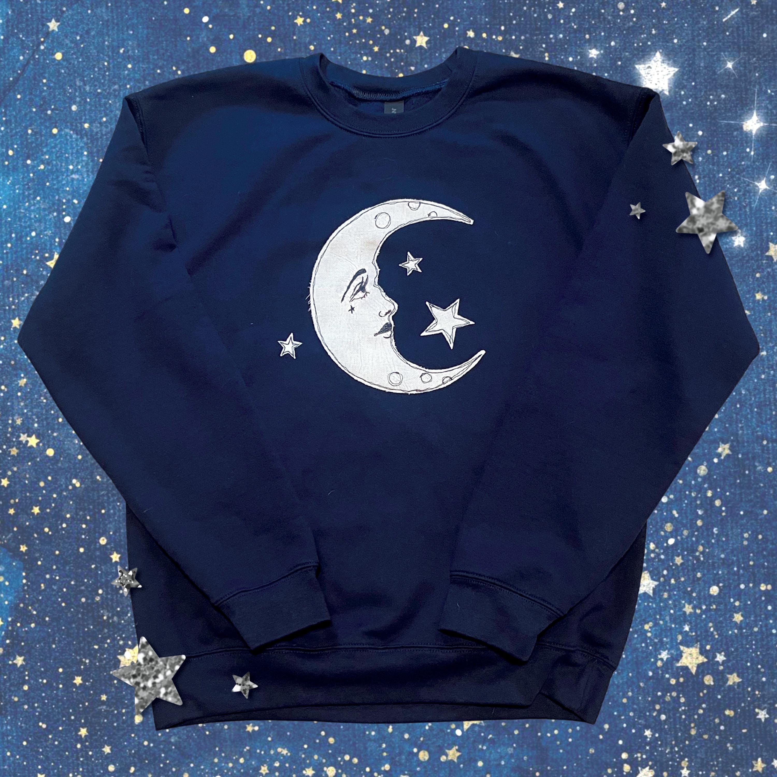 Crescent Moon Whimsigoth Applique Baby Tee/sweatshirt/long Sleeve - Etsy