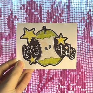 Take a Bite Waterproof Sticker - Etsy
