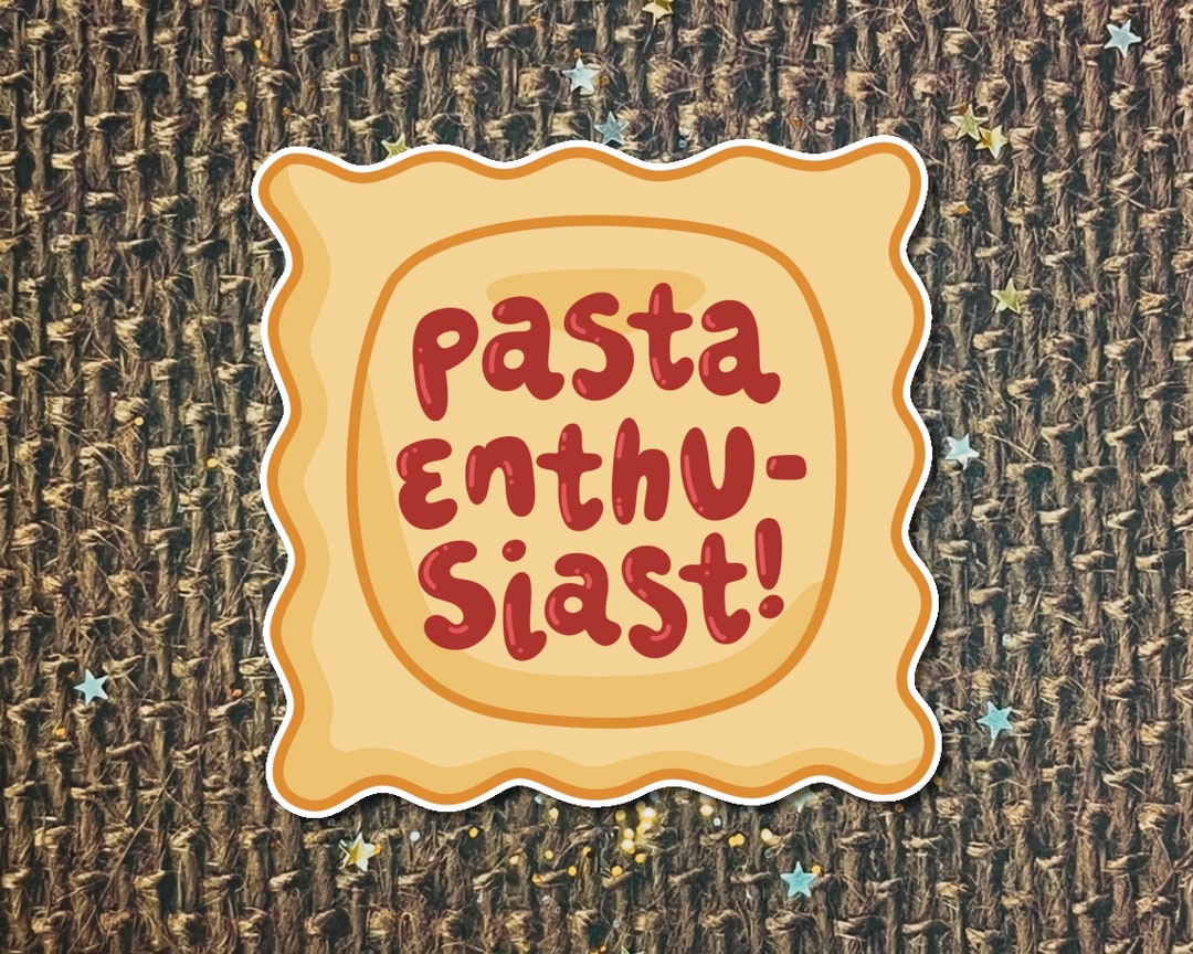 Pasta Enthusiast Ravioli Vinyl Sticker - Etsy