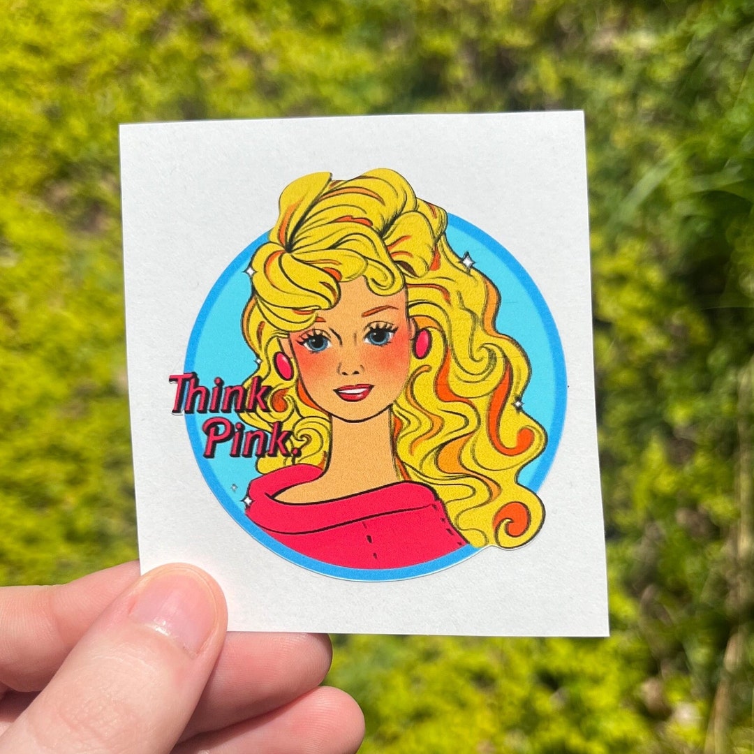 Think Pink Sticker - Etsy