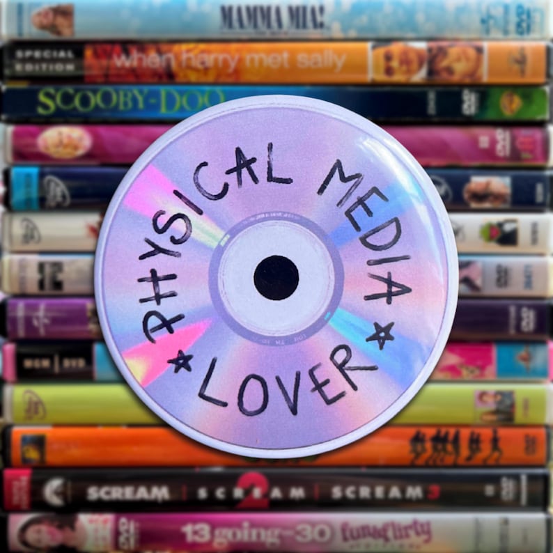 Physical Media Lover Dvd/cd Pin - Etsy