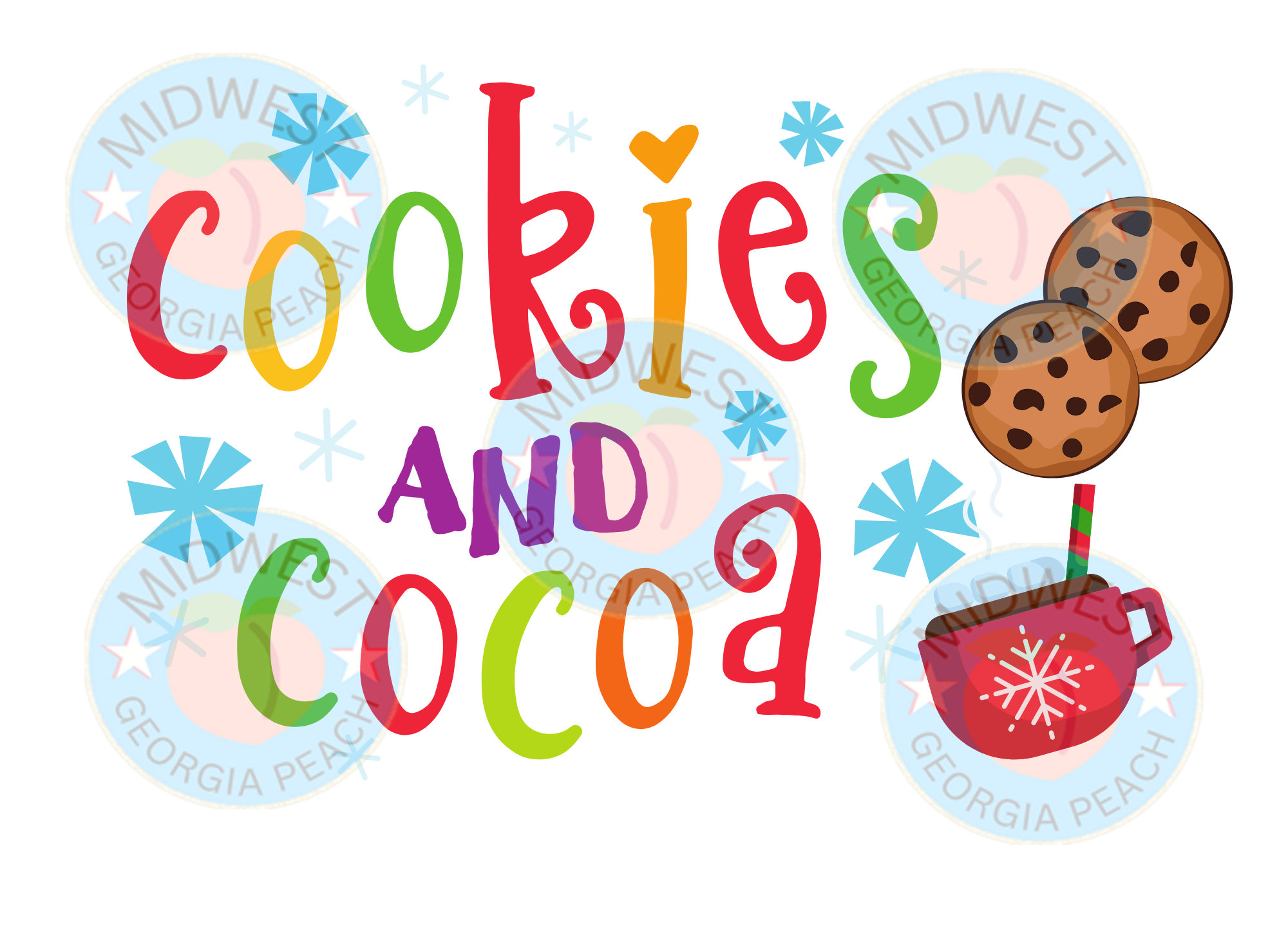 Cookies and Cocoa Christmas PNG Design - Etsy