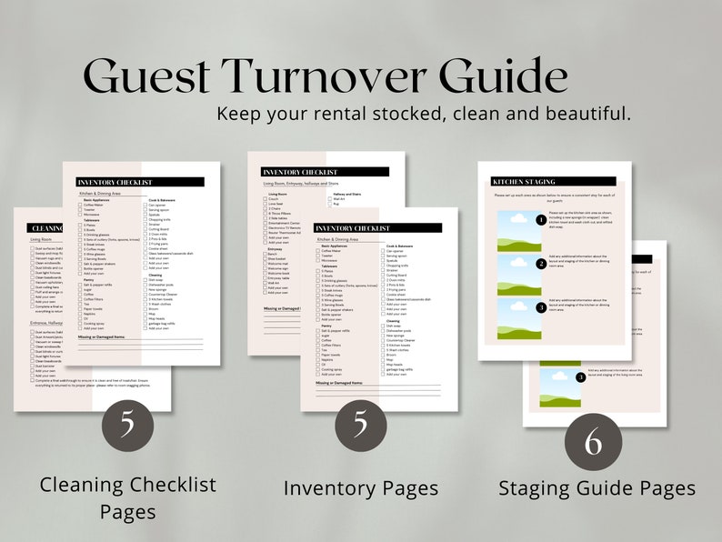 Airbnb Host Bundle, Cabin Theme, Airbnb Welcome Book, Guest Turnover ...