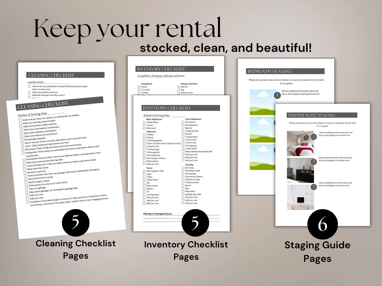 Airbnb Guest Turnover Guide, Cleaning Checklist, Staging, Airbnb ...