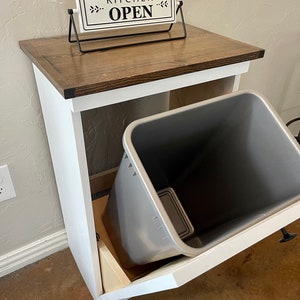 Farmhouse Tilt-out Trash Cabinet: Wooden Kitchen Decor - Etsy