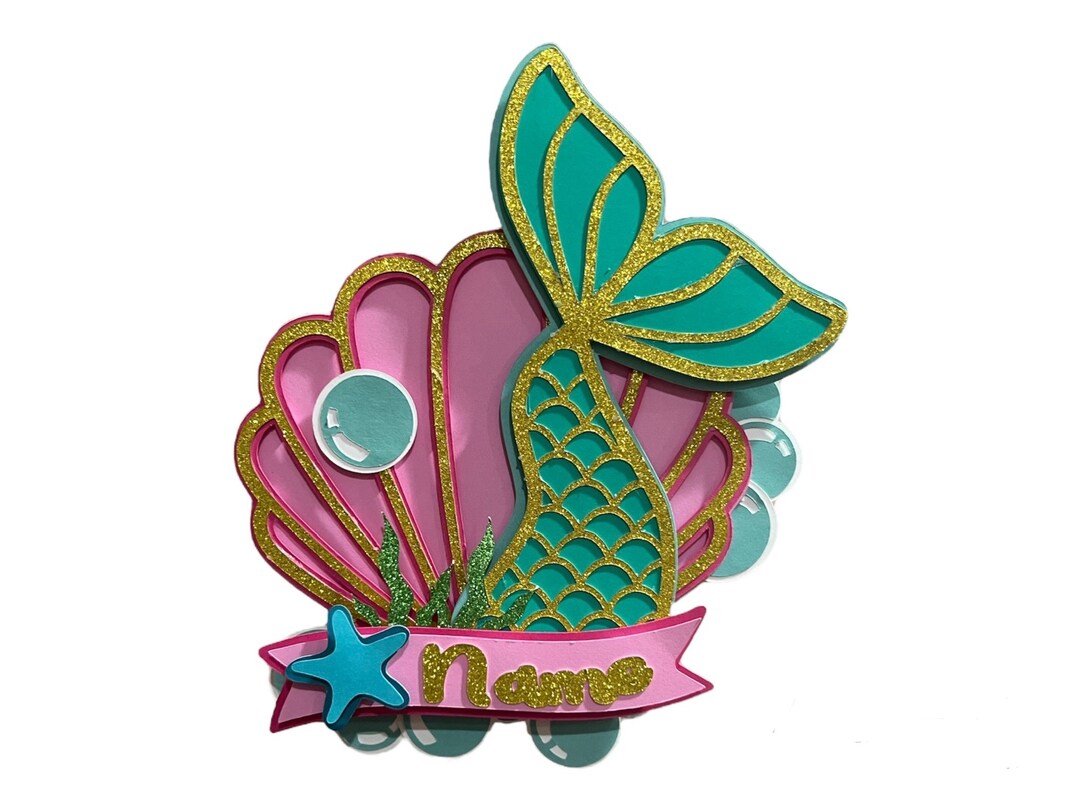 Mermaid Cake Topper - Etsy