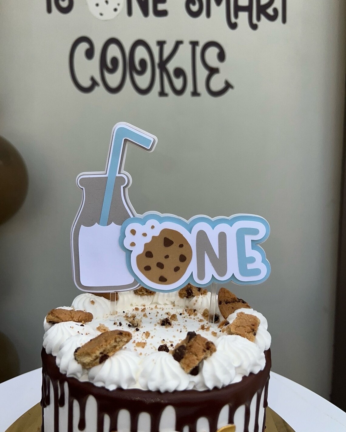 First Birthday Cake Topper - Cookie - Etsy