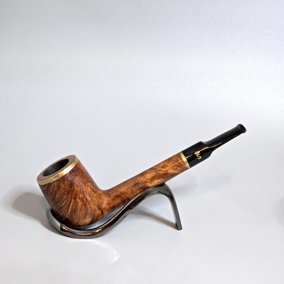 STANWELL GILT EDGE 98: 良好+/クリーン! 70年代～90年代のデンマーク製ヴィンテージ エステート 赤茶色の滑らかな ...