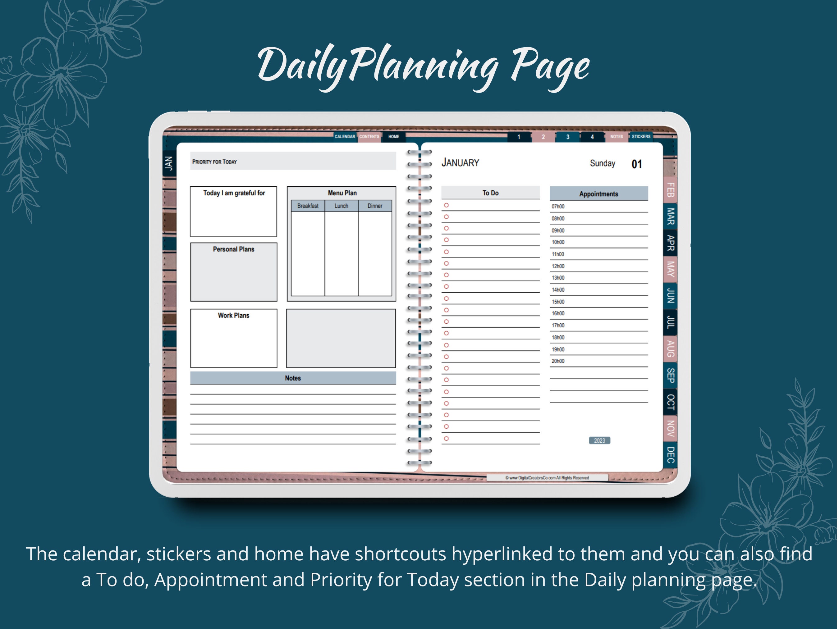 2023 Digital Planner, Minimal & Simple Digital Planner, Digital Planner ...