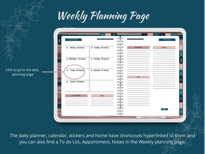 2023 Digital Planner, Minimal & Simple Digital Planner, Digital Planner ...