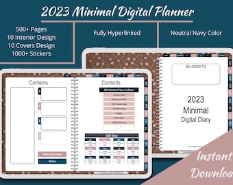 2023 Digital Planner, Minimal & Simple Digital Planner, Digital Planner for Android. iPad ...