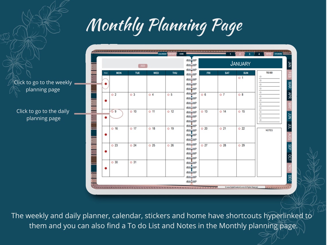 2023 Digital Planner, Minimal & Simple Digital Planner, Digital Planner ...