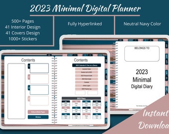 2023 Digital Planner, Minimal & Simple Digital Planner, Digital Planner ...