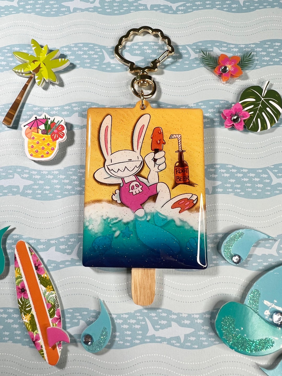 By the Sea- Sam and Max Two Sided Popsicle Keychain - Etsy