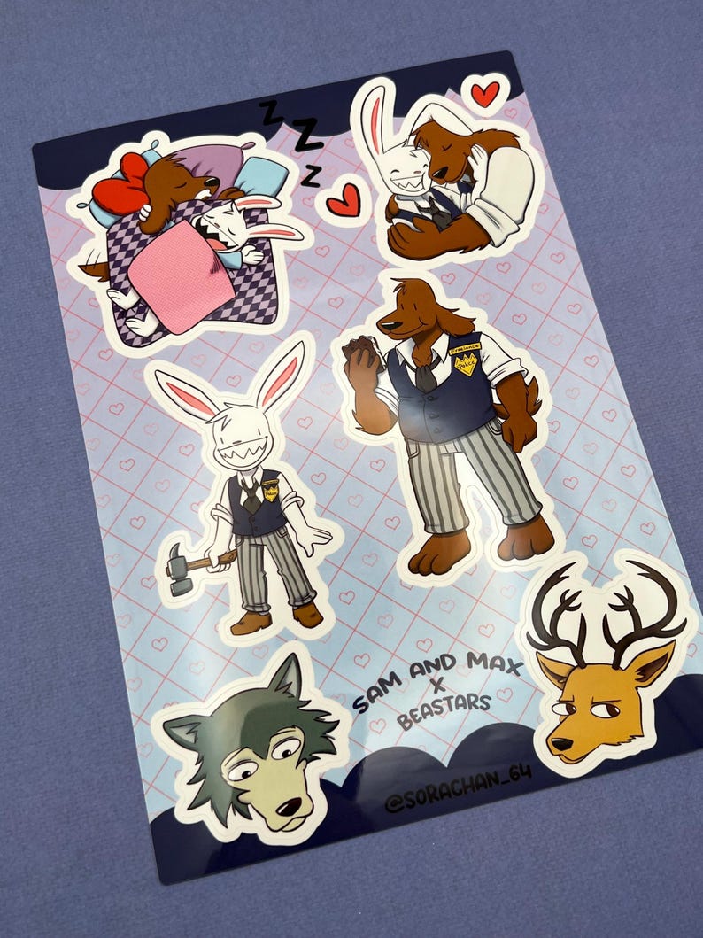 Sam and Max Crossover Sticker Sheet - Etsy