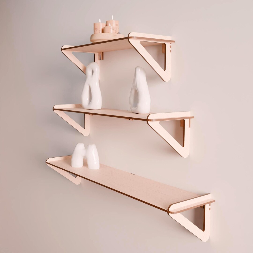 Laser Cut Shelf | Wall Shelves Floating Shelf | Modern Plywood Storage ...