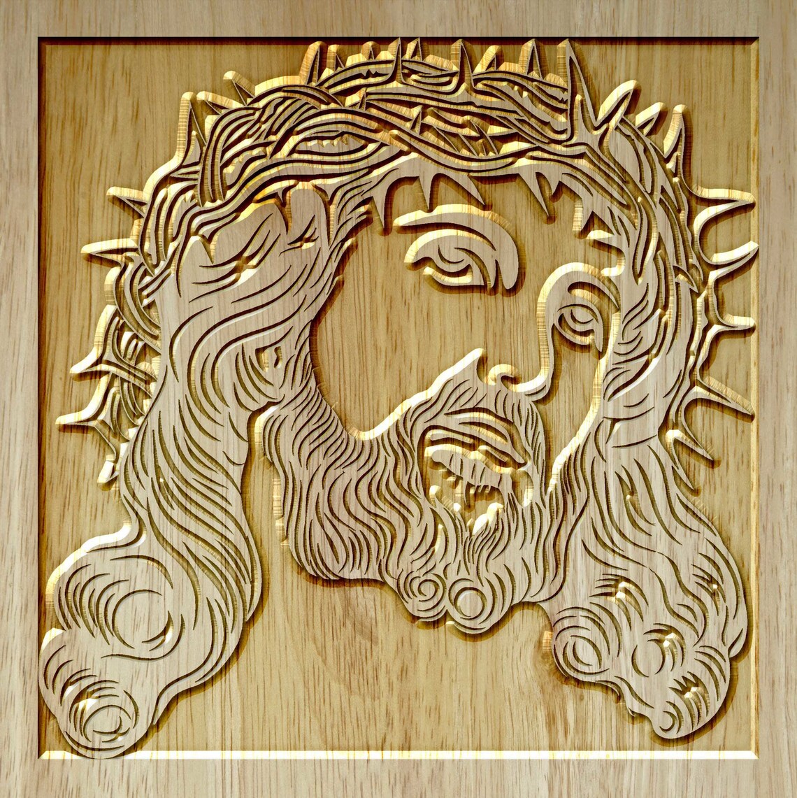 Vcarve Jesus Design for Cnc Router File in Stldxfsvgpdf - Etsy