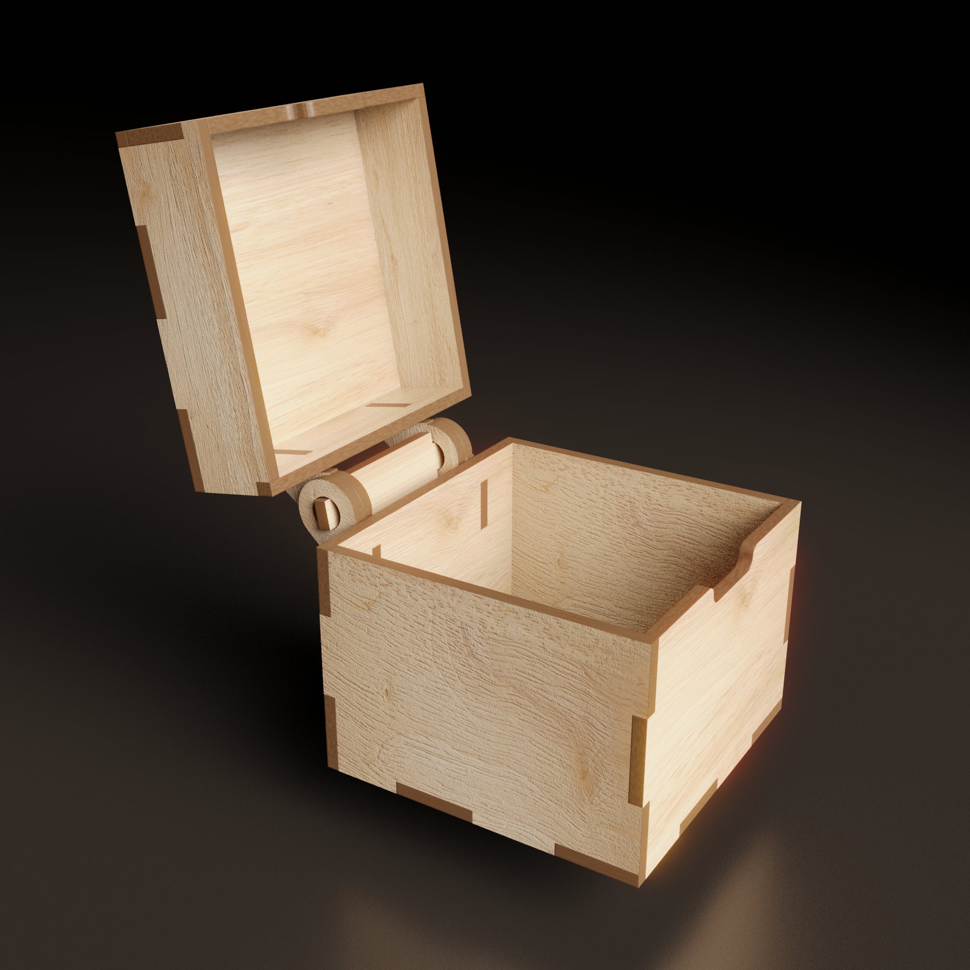 Laser Cut Box, Storage Box File 5 Thickness Options Glowforge SVG, DXF ...