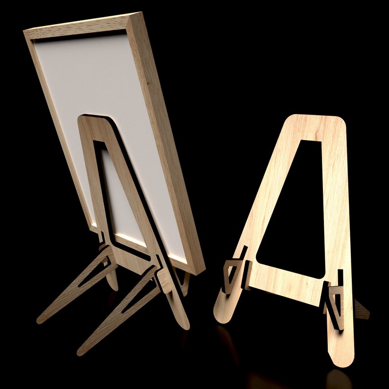 Laser Cut EASEL Stand, Display Stand SVG Laser Cut Files,glowforge ...
