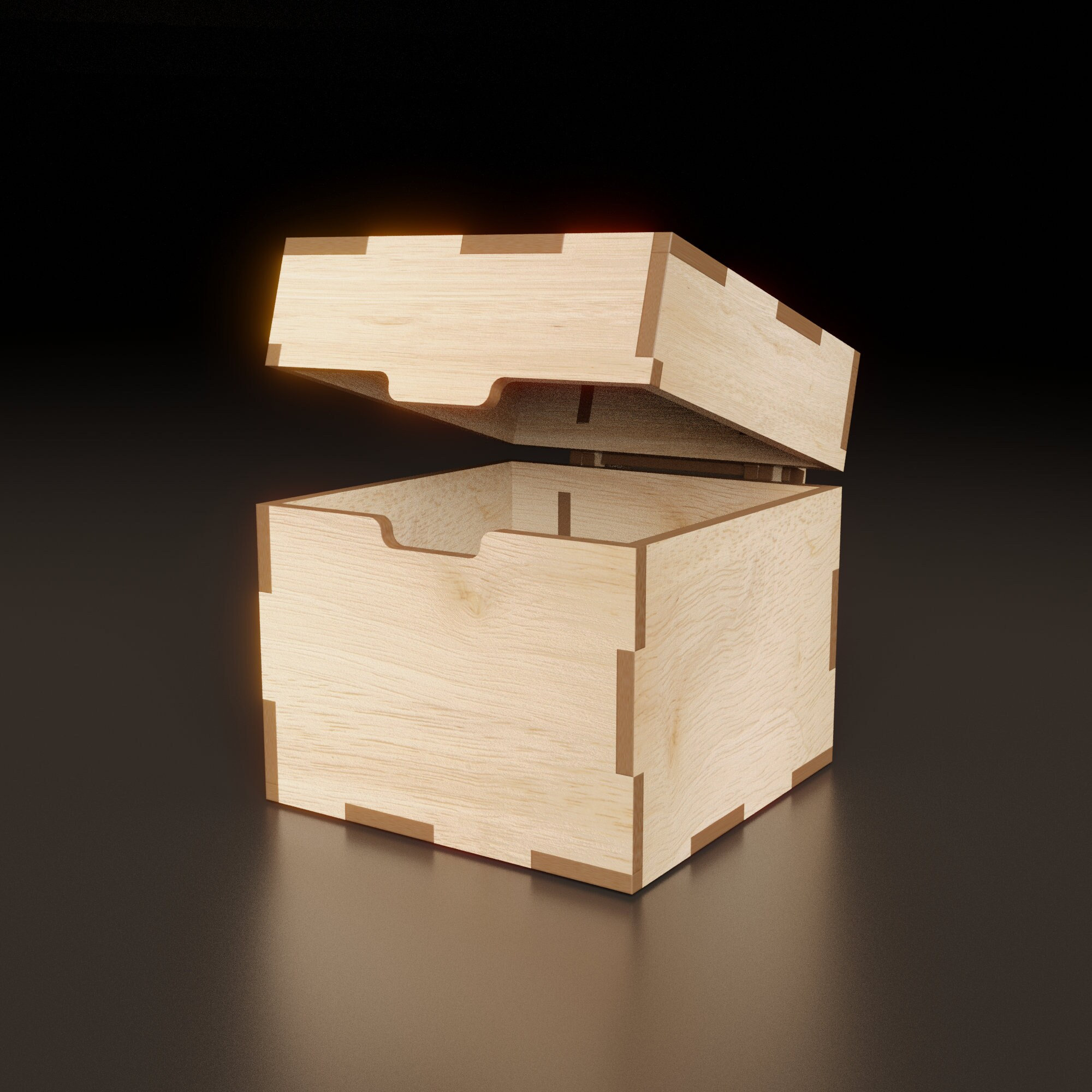 Laser Cut Box, Storage Box File 5 Thickness Options Glowforge SVG, DXF ...