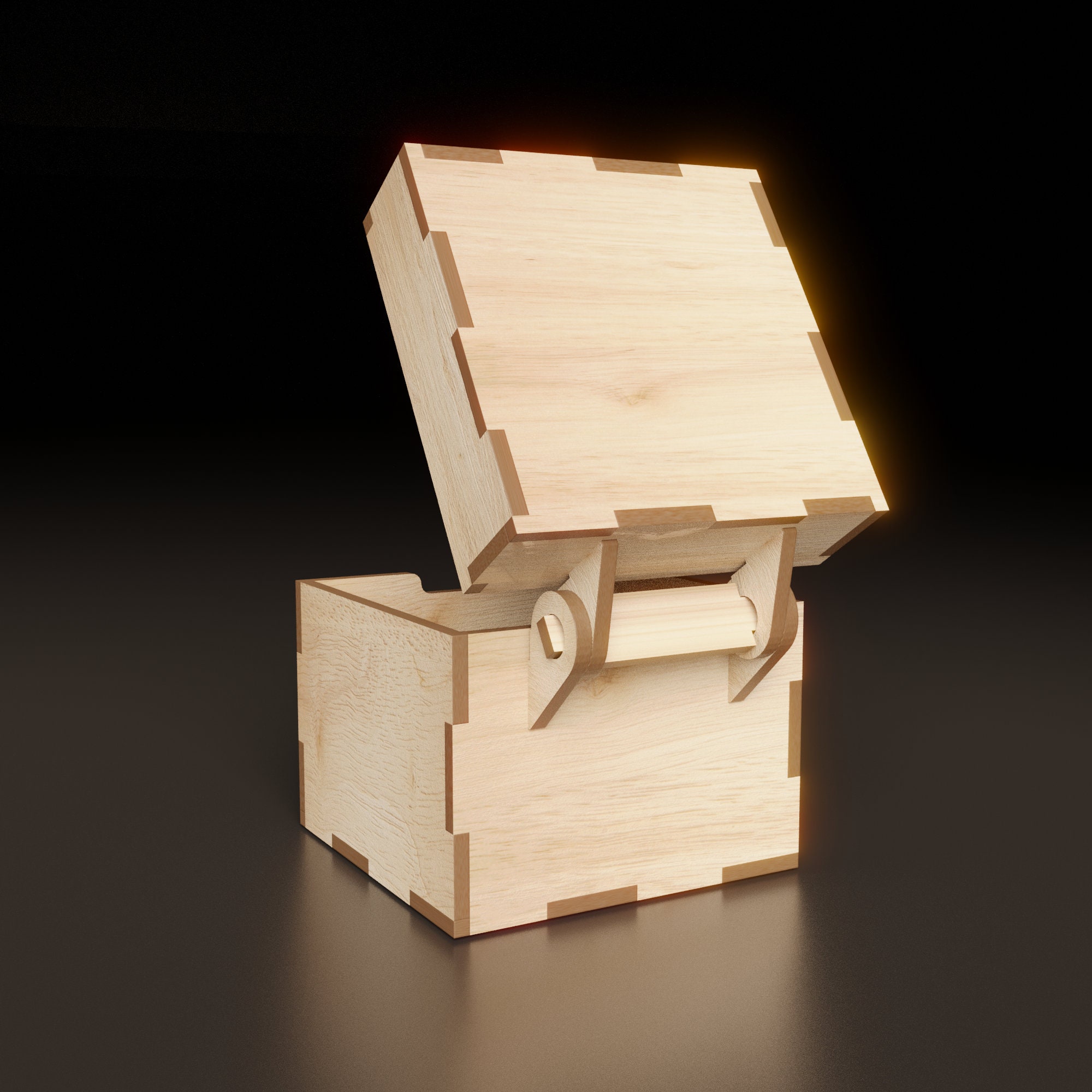 Laser Cut Box, Storage Box File 5 Thickness Options Glowforge SVG, DXF ...