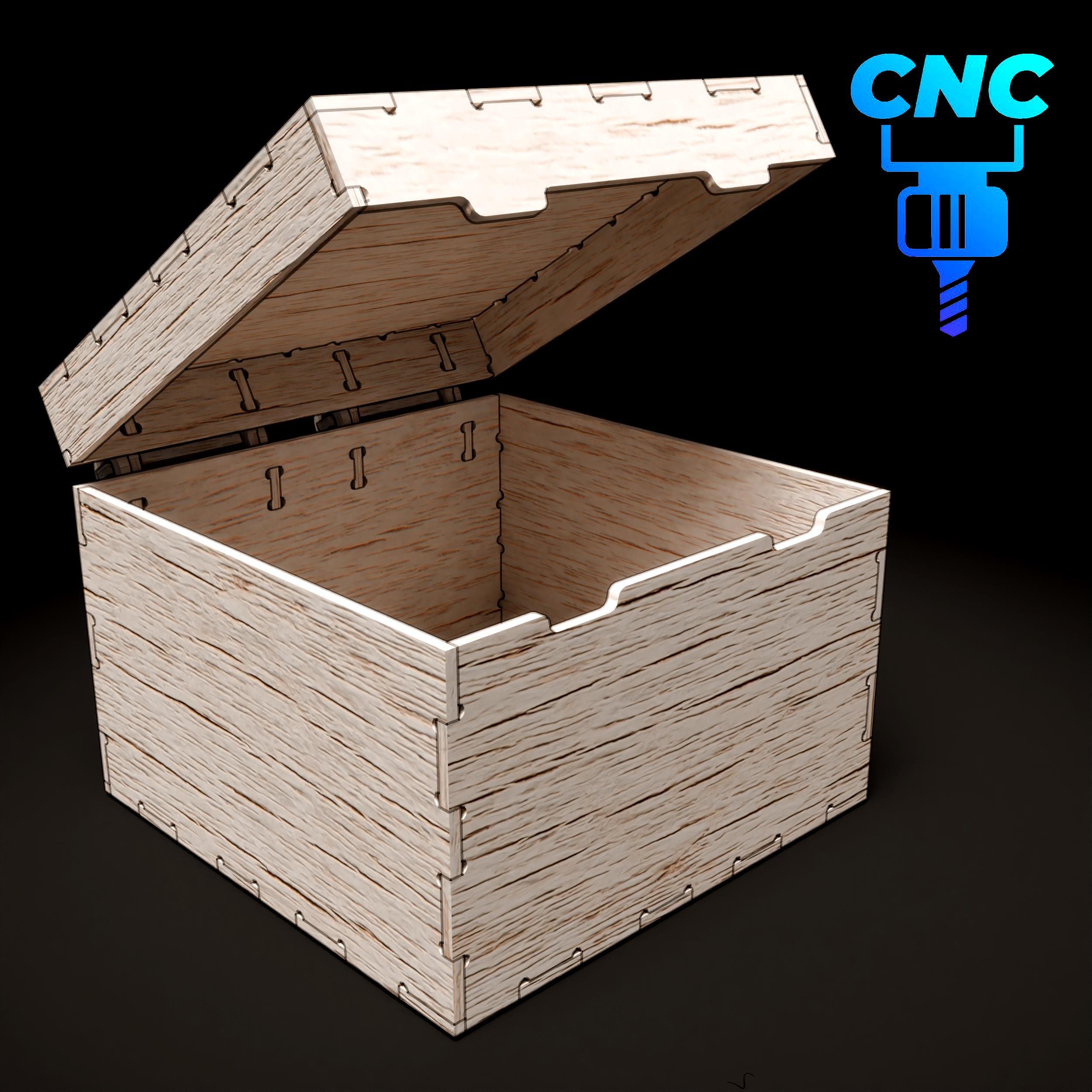 CNC Router Cut BOX ,box With Lid ,cnc Box , Mdf Box, Box Svg Dxf, With ...