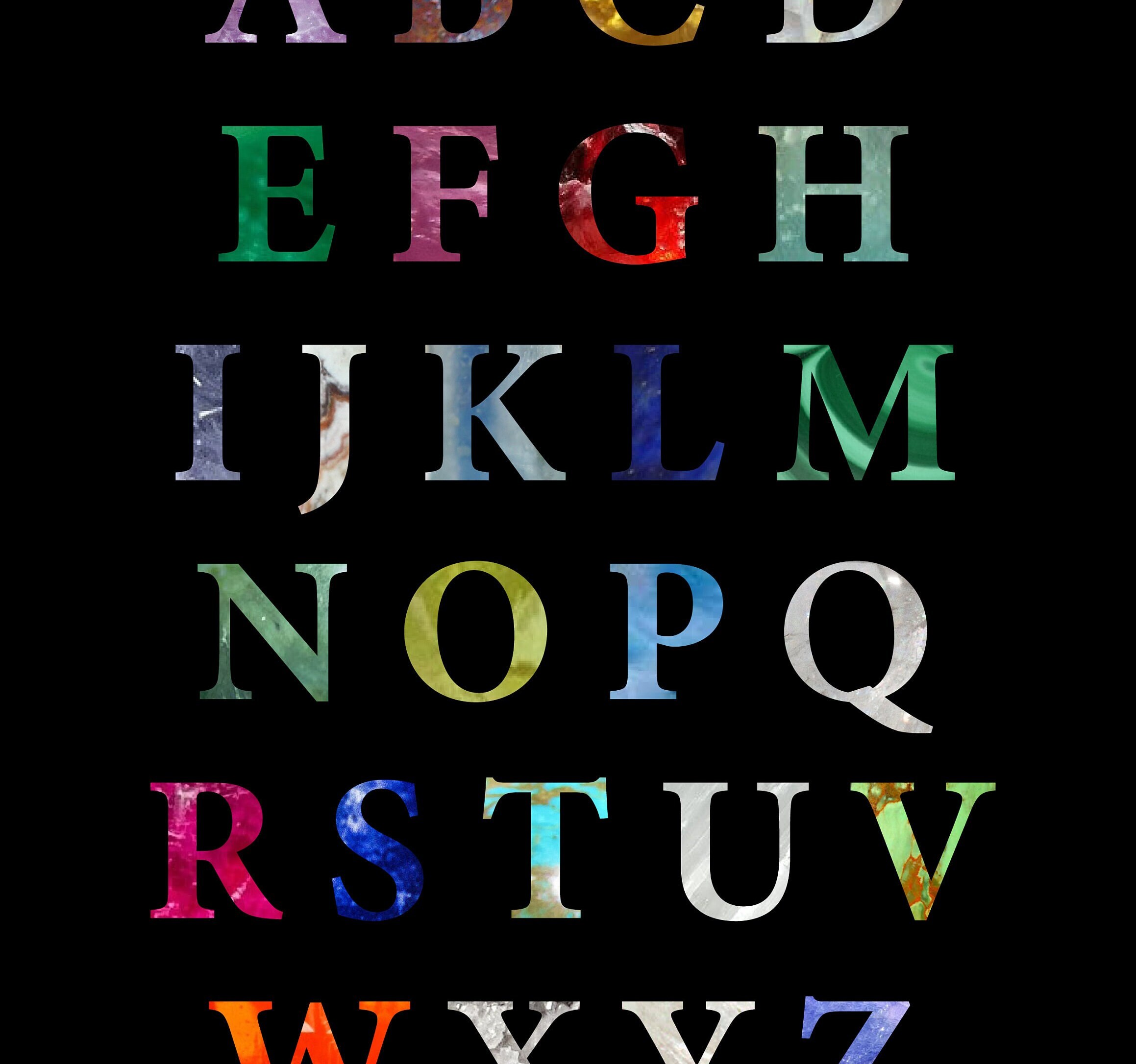 Gemstone Alphabet Poster 8.5x11 Preschool Kindergarten Pre-k ...