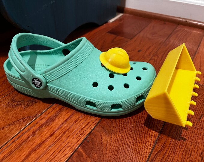 Bulldozer Croc Charms Combo Pack With Hardhat Jibbitz - Etsy